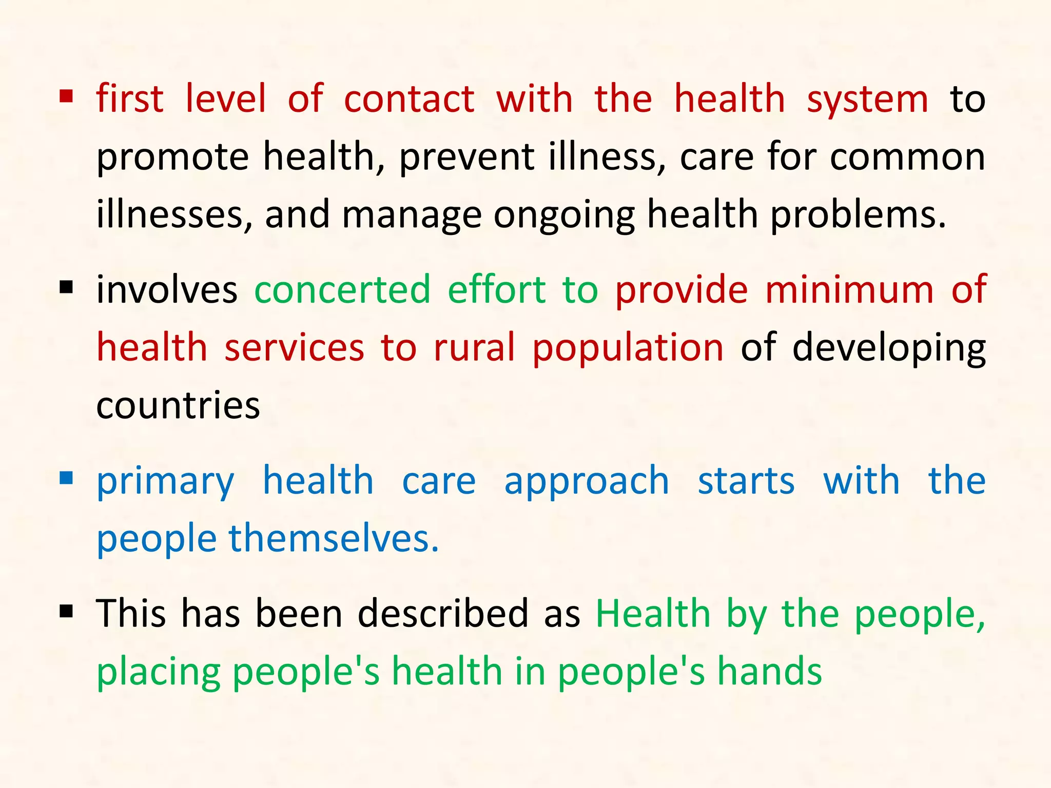 Primary health care concept | PPTX