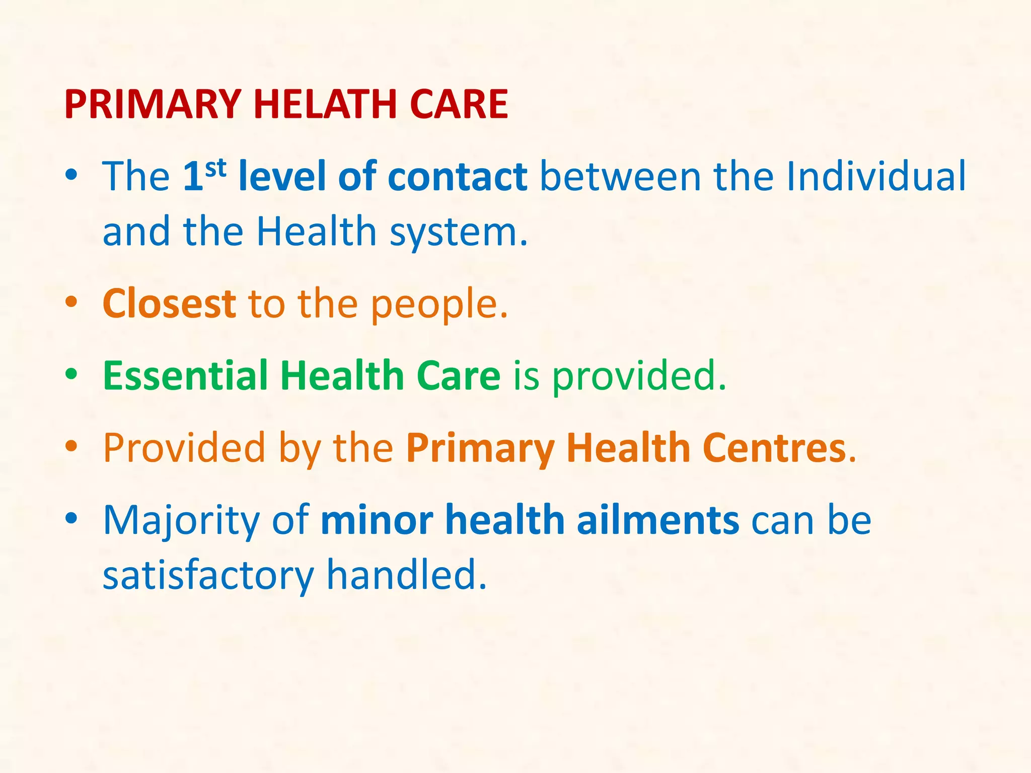 Primary health care concept | PPTX