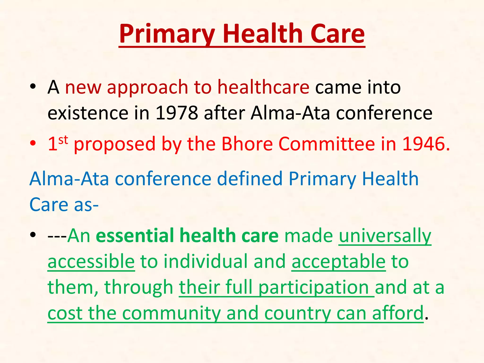 Primary health care concept | PPTX