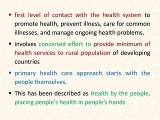 Primary health care concept | PPTX
