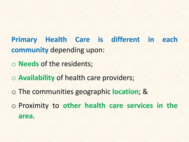 Primary health care concept | PPTX