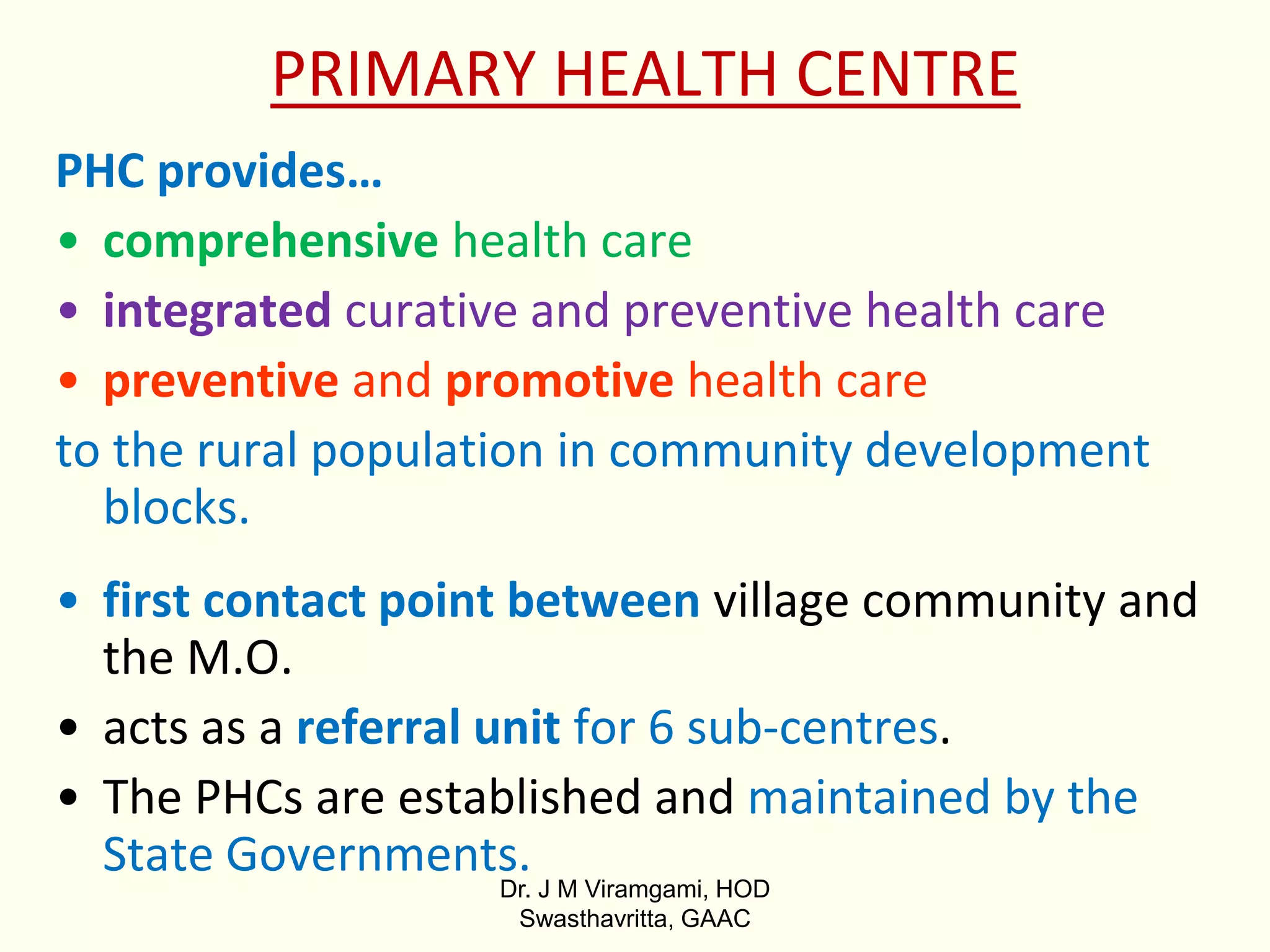 Primary health care system in India | PPT
