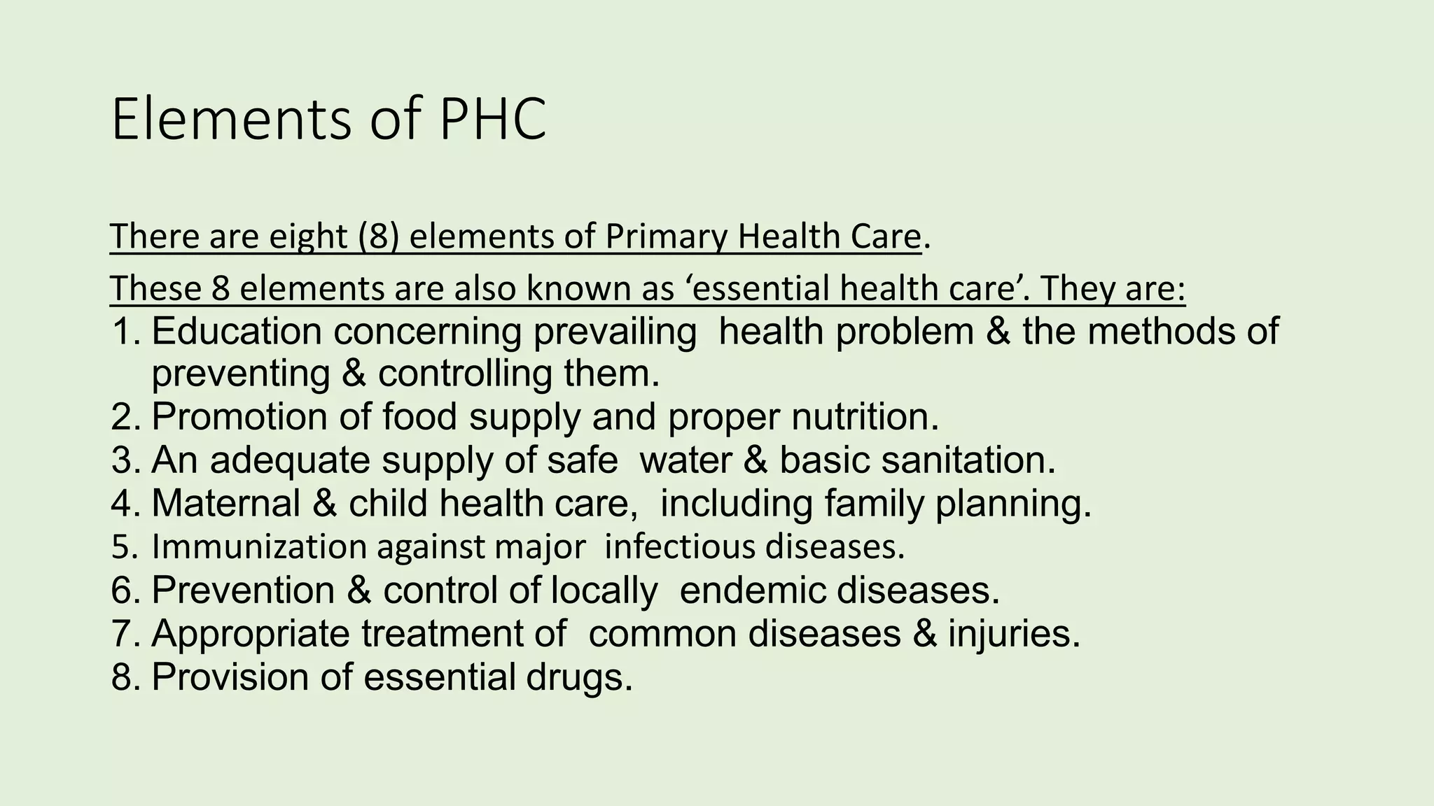 Primary Health Care (PHC) | PPTX