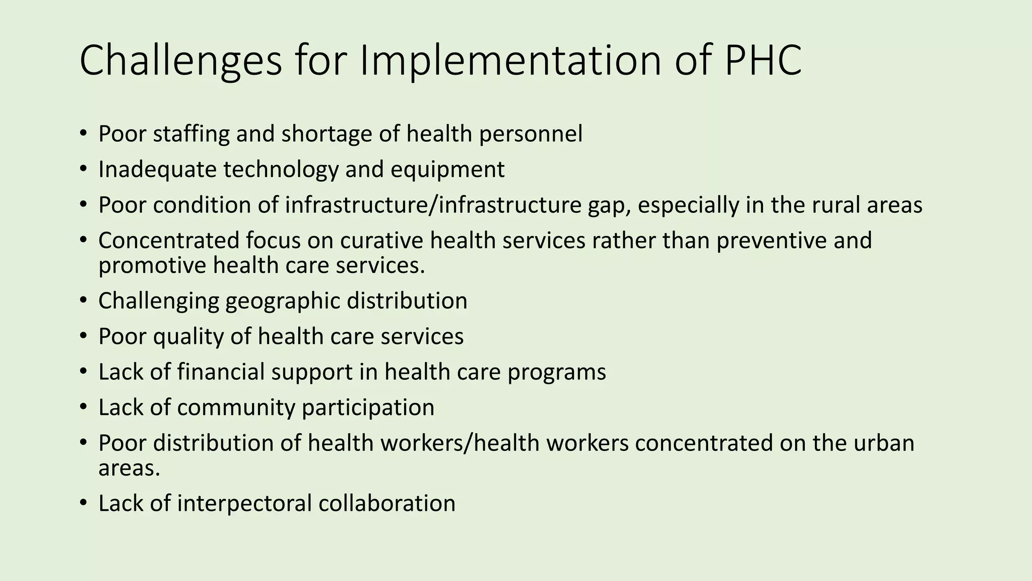 Primary Health Care (PHC) | PPTX