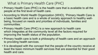 Primary Health Care (PHC) | PPTX