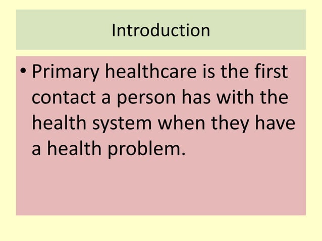 Primary health care(phc)(1) | PPT