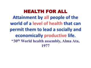 Primary health care (phc) became a | PPT