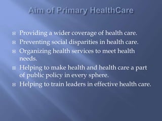 Primary health care p p t | PPTX | Health Insurance | Insurance