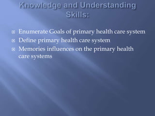 Primary health care p p t | PPTX
