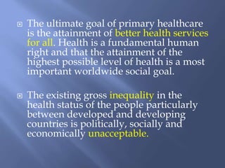 Primary health care p p t | PPTX