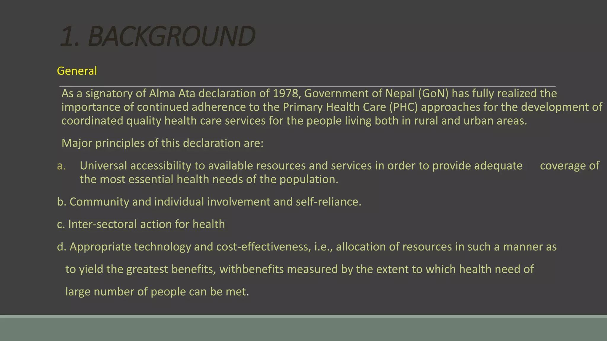 Primary health care system in nepal | PPTX