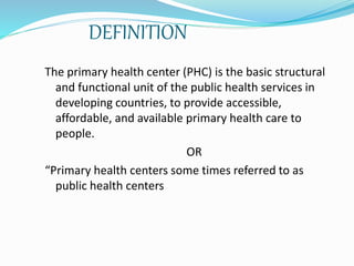 Primary health center | PPTX