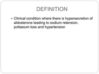 Primary hyperaldosteronism | PPTX | Endocrine and Metabolic Diseases ...