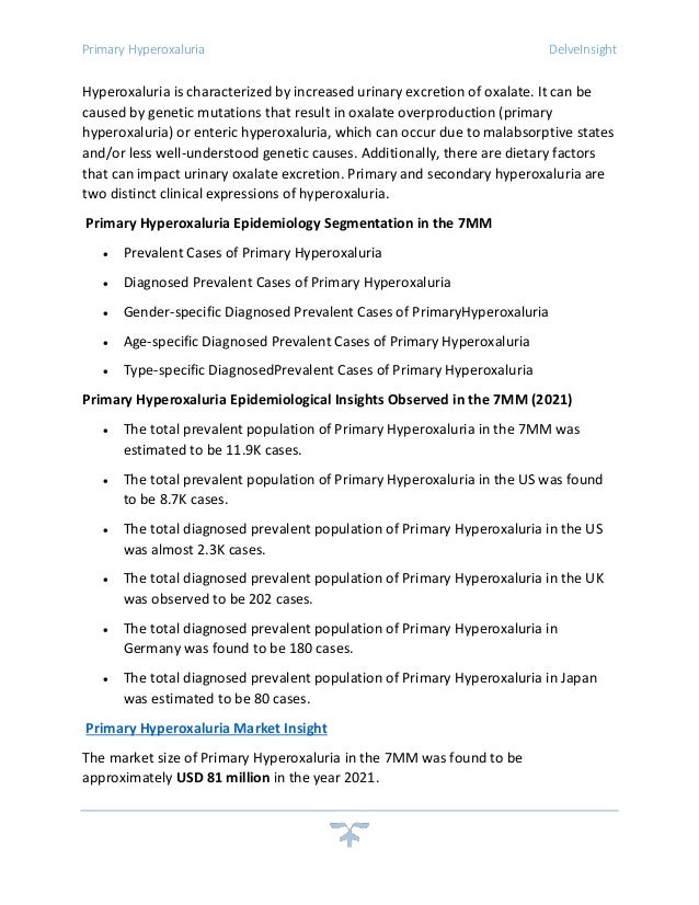 Primary Hyperoxaluria | PDF