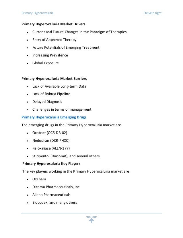 Primary Hyperoxaluria | PDF