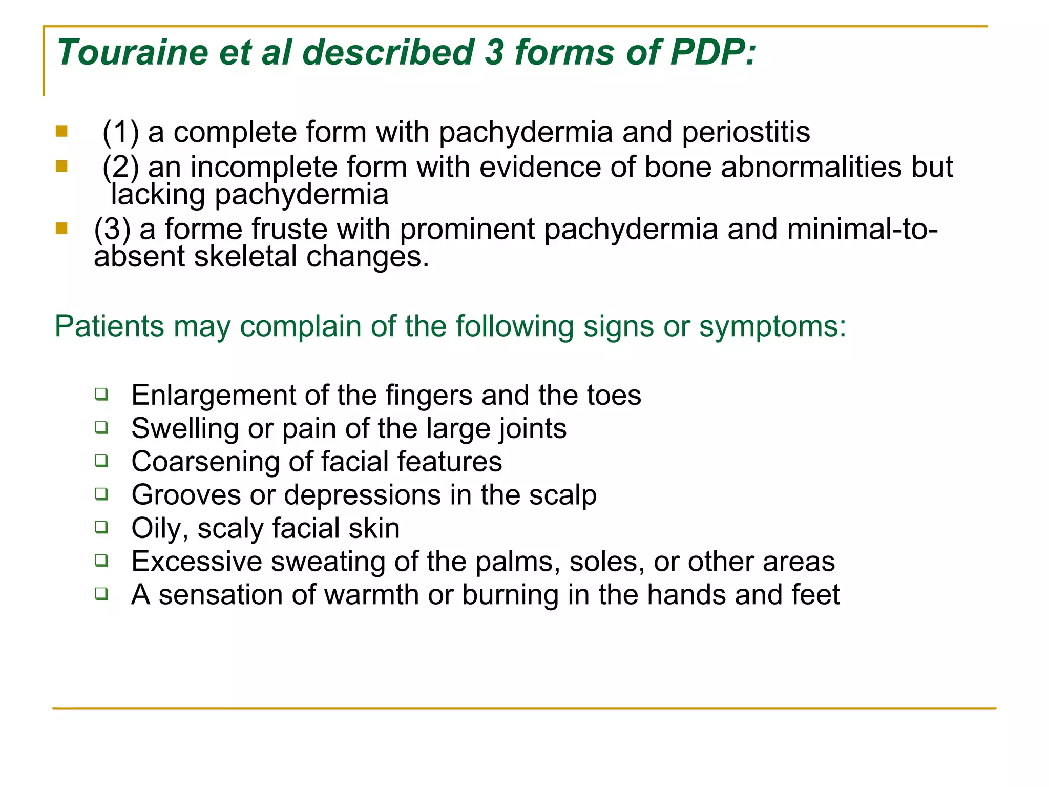 Primary hypertrophic osteoarthropathy (hpoa) | PPT