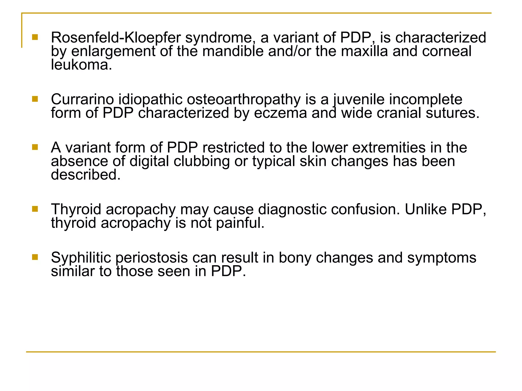 Primary hypertrophic osteoarthropathy (hpoa) | PPT