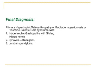 Primary hypertrophic osteoarthropathy (hpoa) | PPT