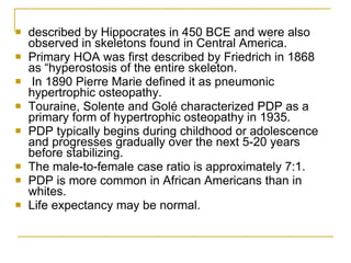 Primary hypertrophic osteoarthropathy (hpoa) | PPT