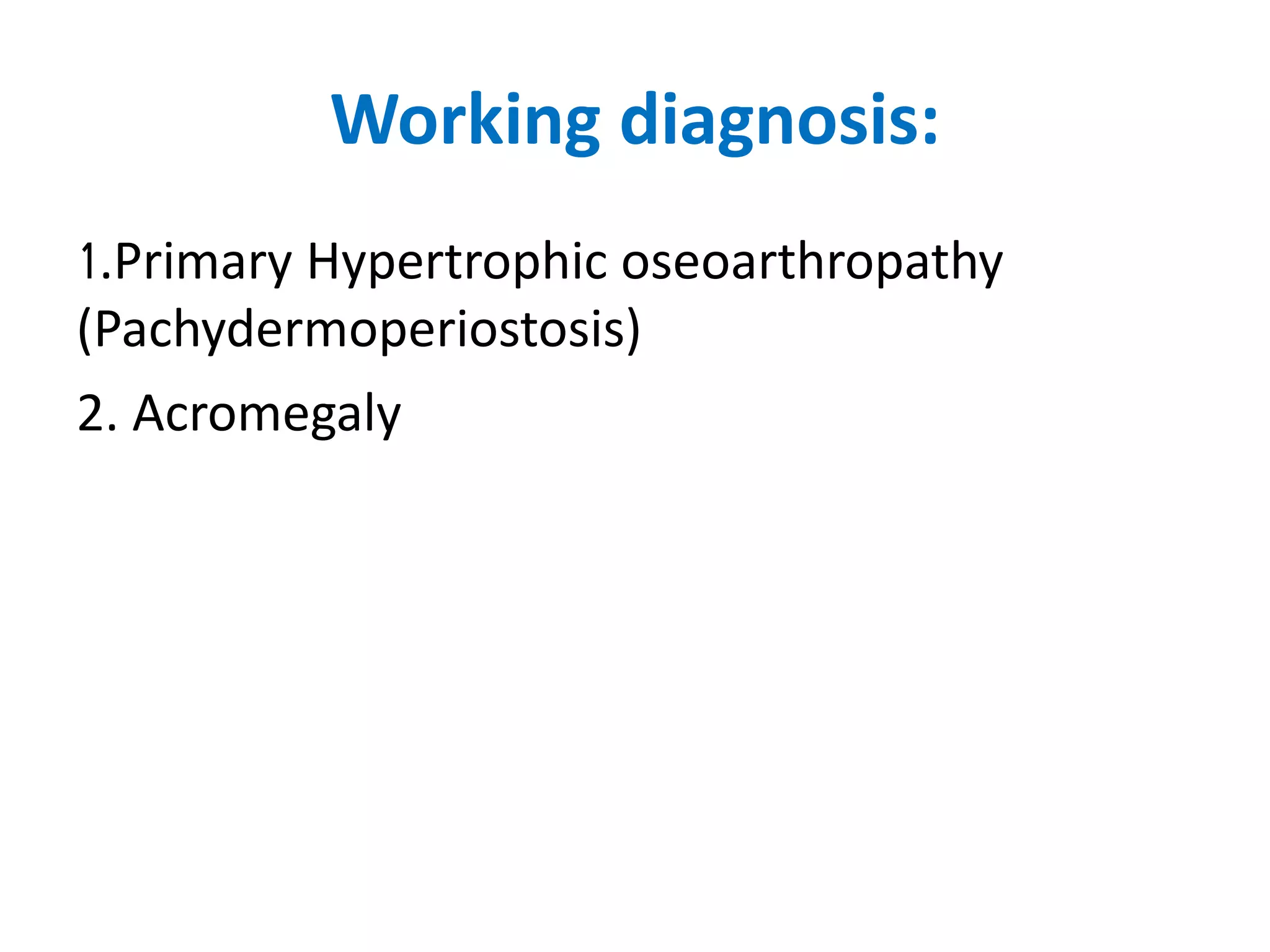 Primary hypertrophic osteoarthropathy (hpoa) | PPTX