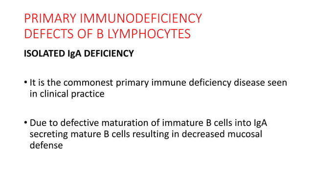 PRIMARY IMMUNE DEFICIENCY DISEASES | PPT