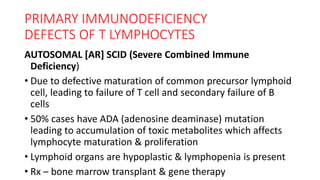 PRIMARY IMMUNE DEFICIENCY DISEASES | PPT