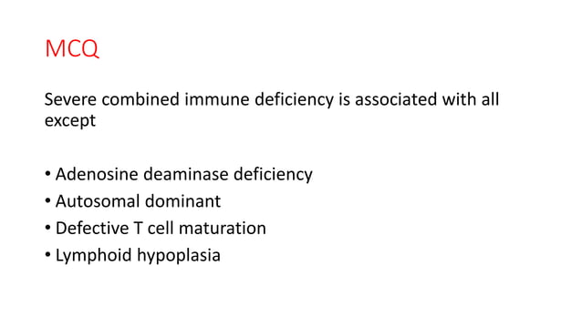 PRIMARY IMMUNE DEFICIENCY DISEASES | PPT
