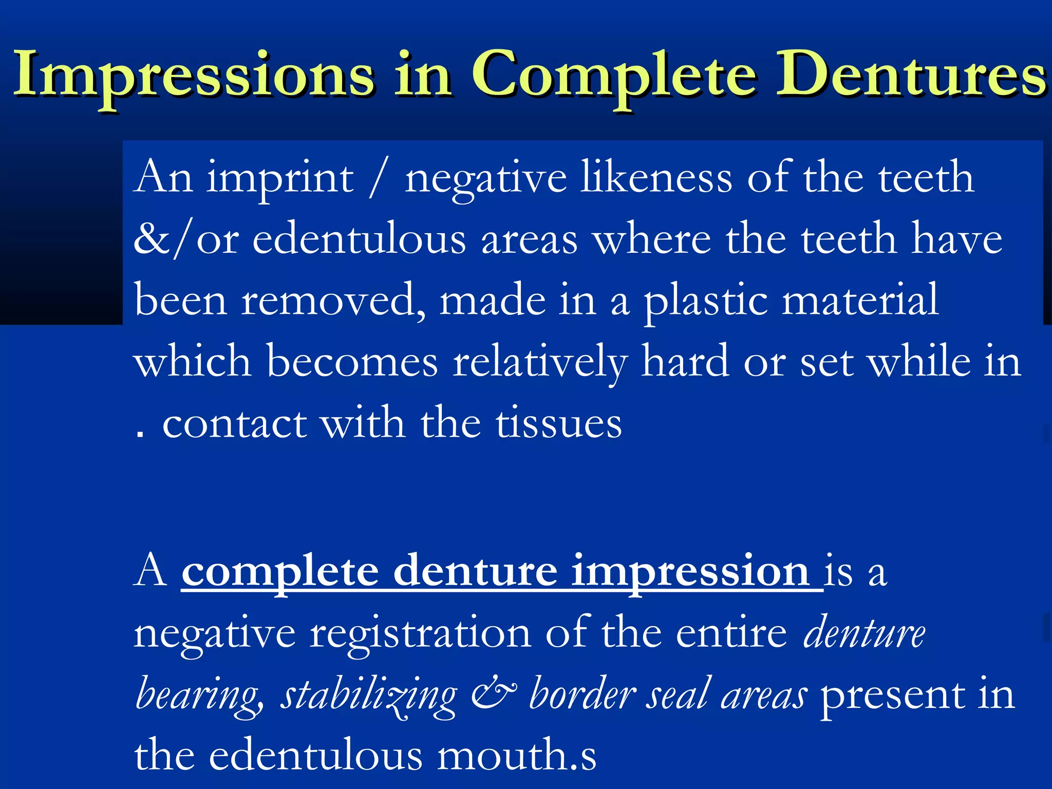 Primary impression | PPT