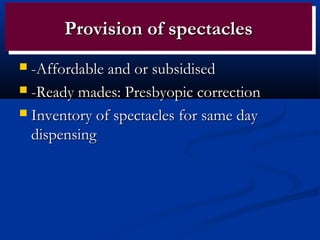 Primary level eyecare services | PPT