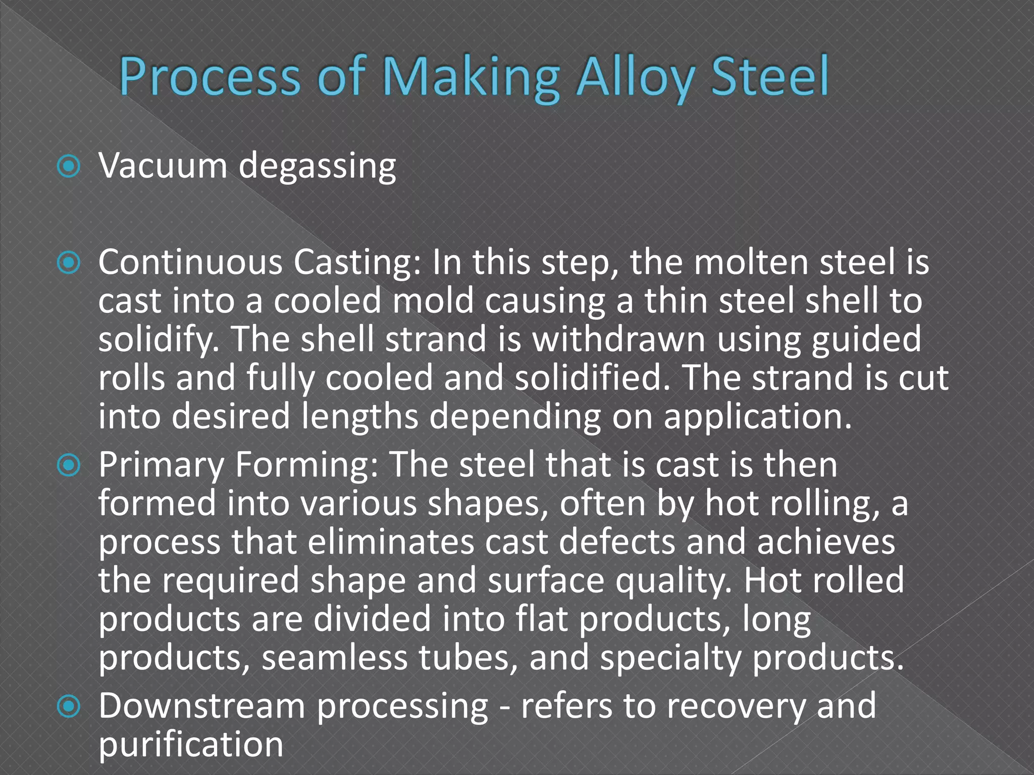 Primary manufacturing process and steel making case study | PPTX