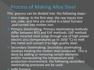 Primary manufacturing process and steel making case study | PPTX ...