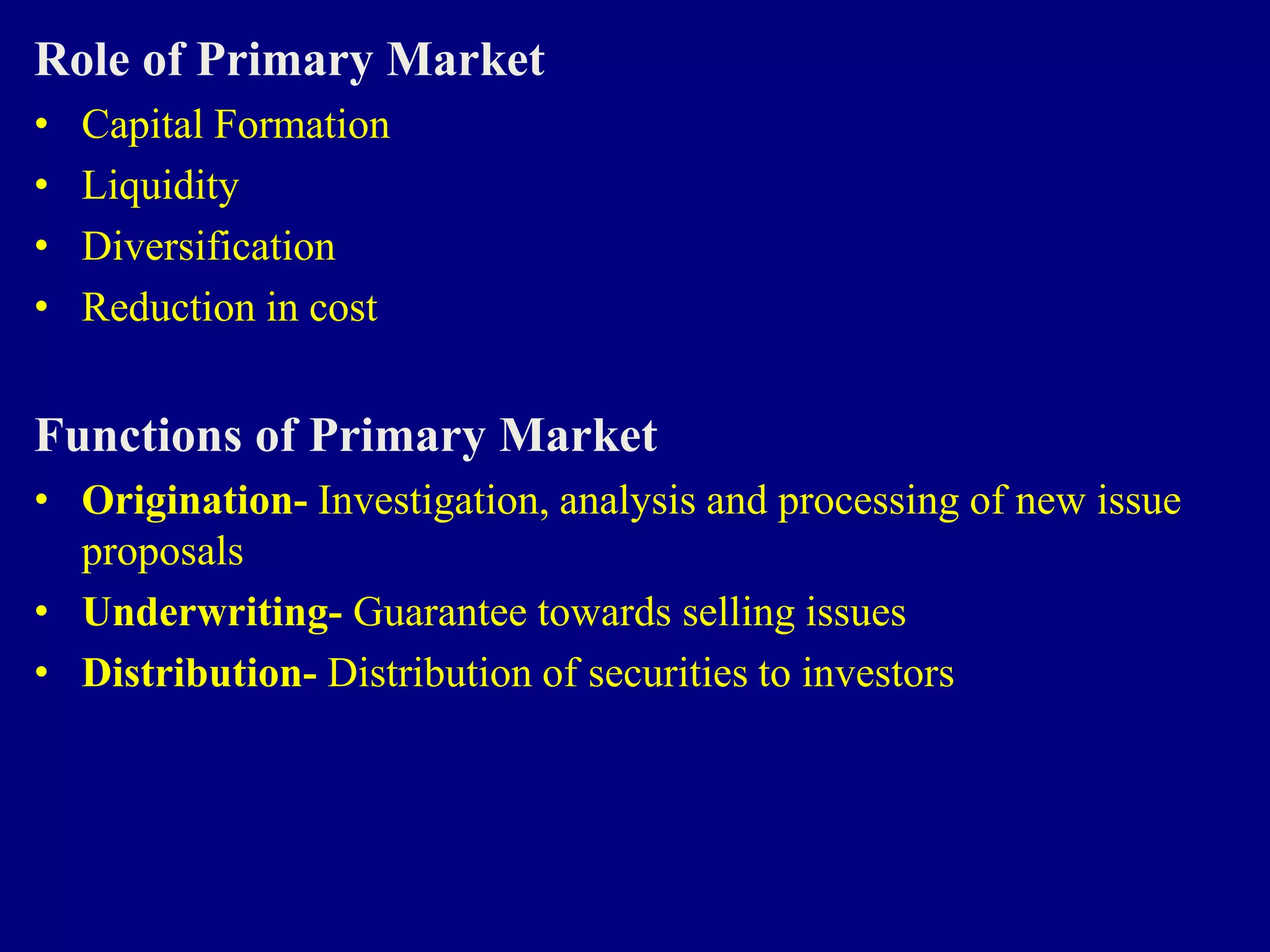 Primary market | PPTX