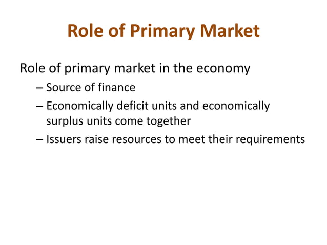 Primary market | PPT