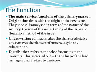 primary_market.ppt | Stocks and Bonds | Personal Investing