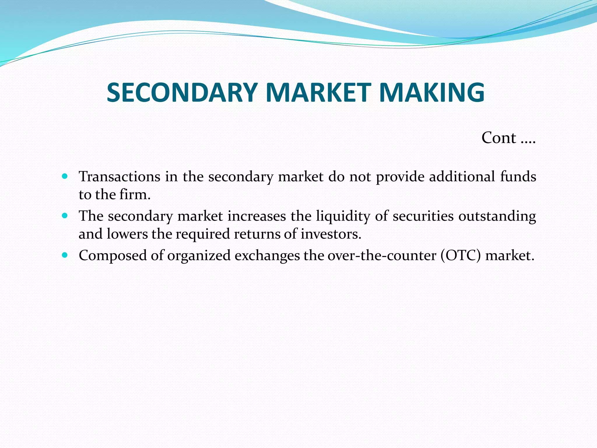 Primary market and secondary market | PPTX