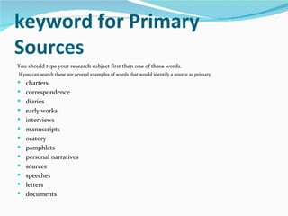 Primary market research | PPT