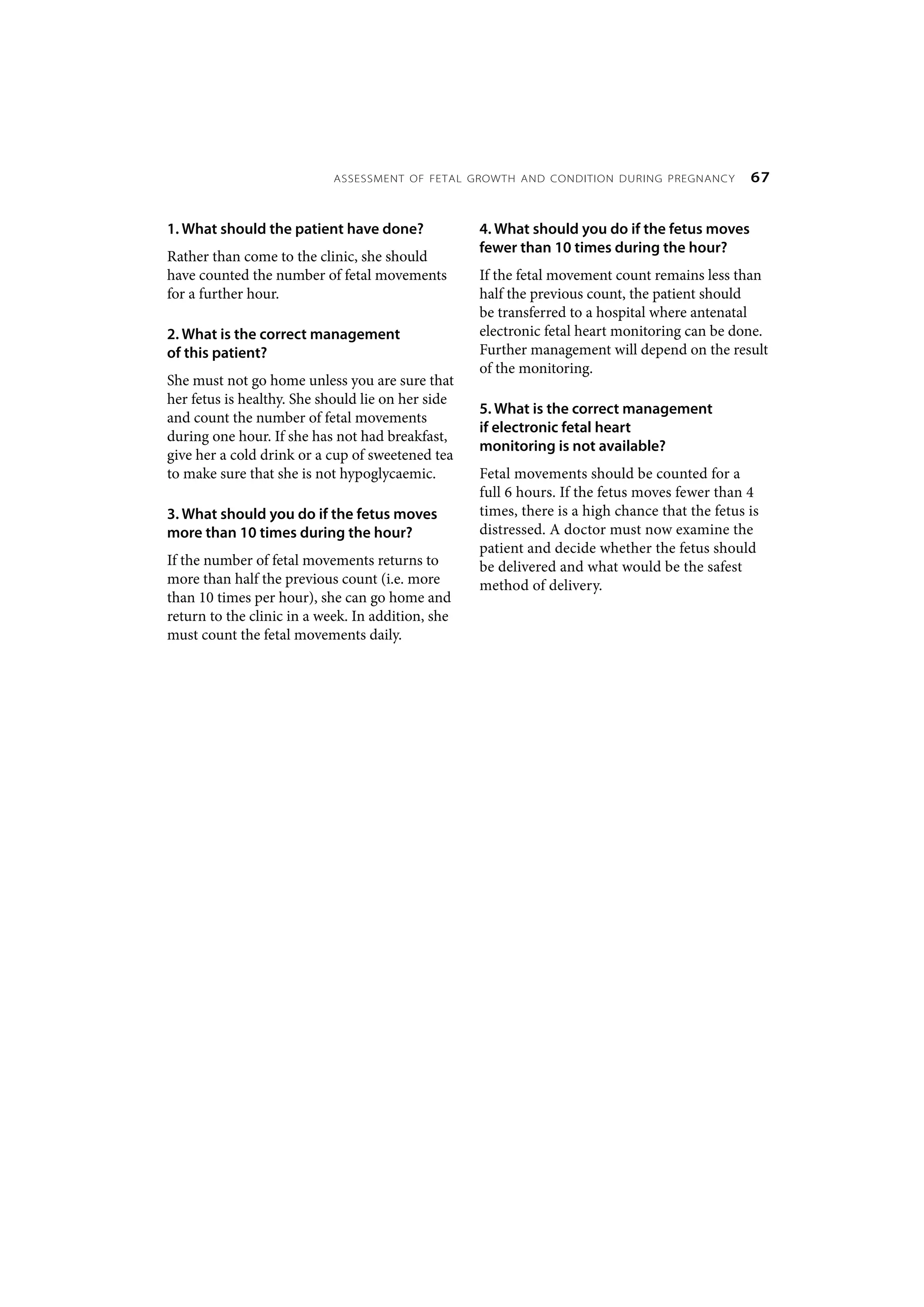 Primary Maternal Care: Assessment of fetal growth and condition during ...