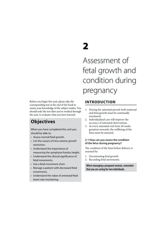 Primary Maternal Care: Assessment of fetal growth and condition during ...