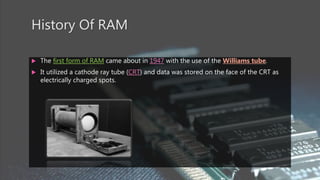 RAM :A primary Memory | PPTX