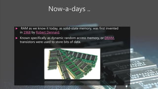 RAM :A primary Memory | PPTX