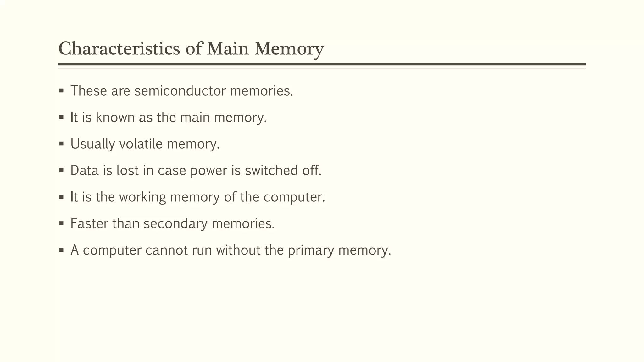 Primary memory (main memory) | PPTX