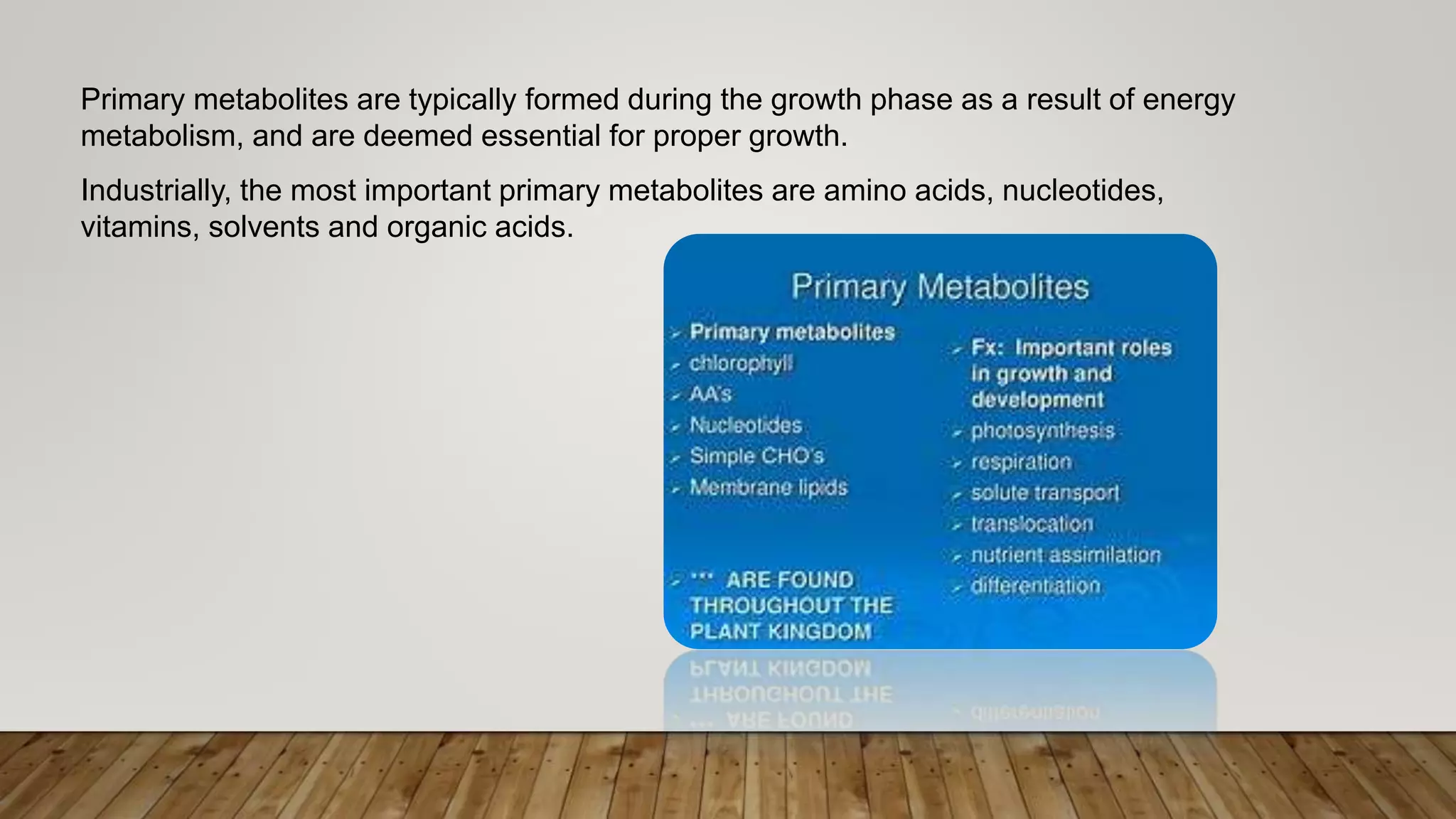 Primary metabolites | PPTX