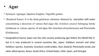 Primary metabolites(Carbohydrates Acacia, Agar, Tragacanth, Honey).pptx