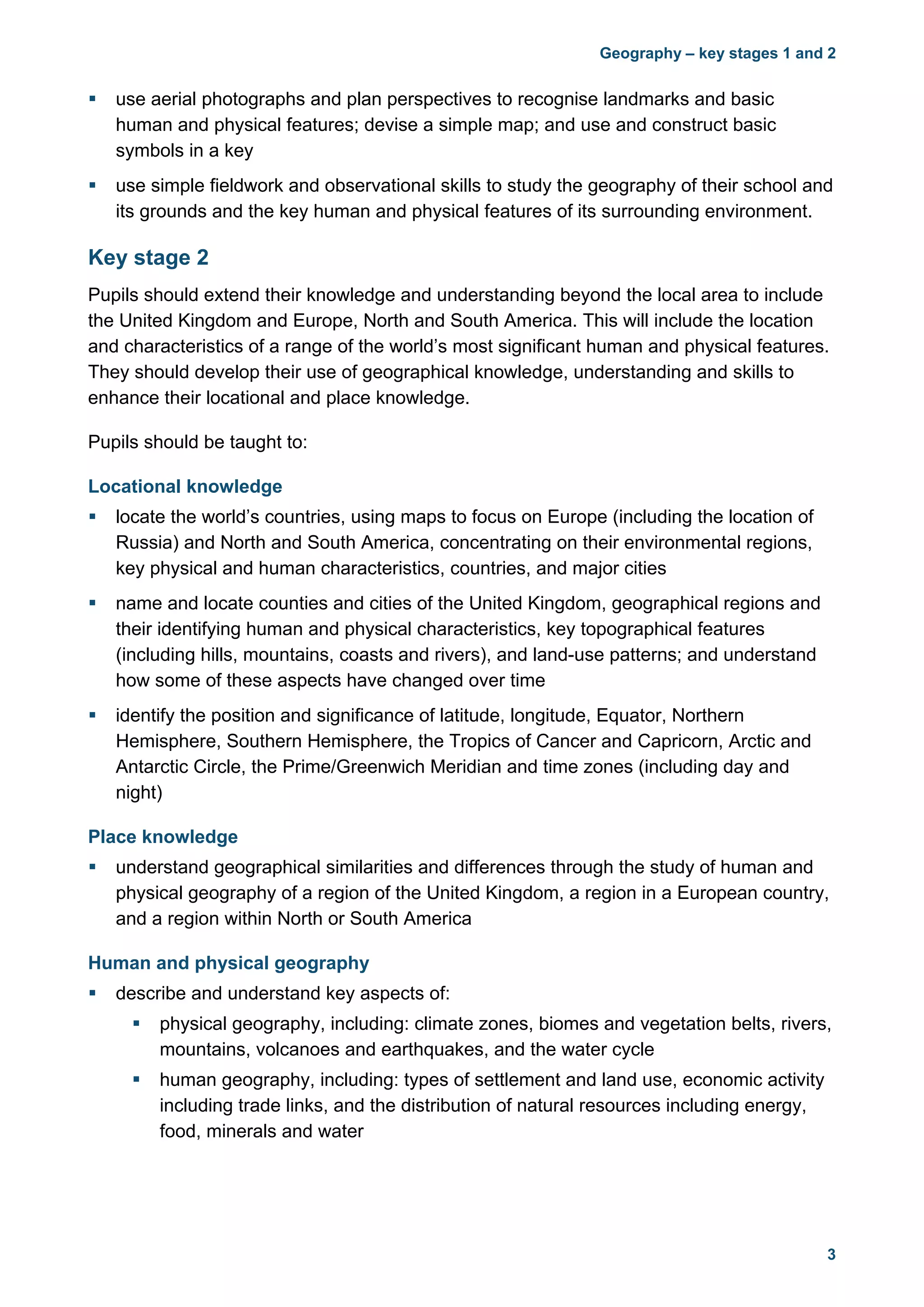 KS1 and 2 National Curriculum Geography | PDF