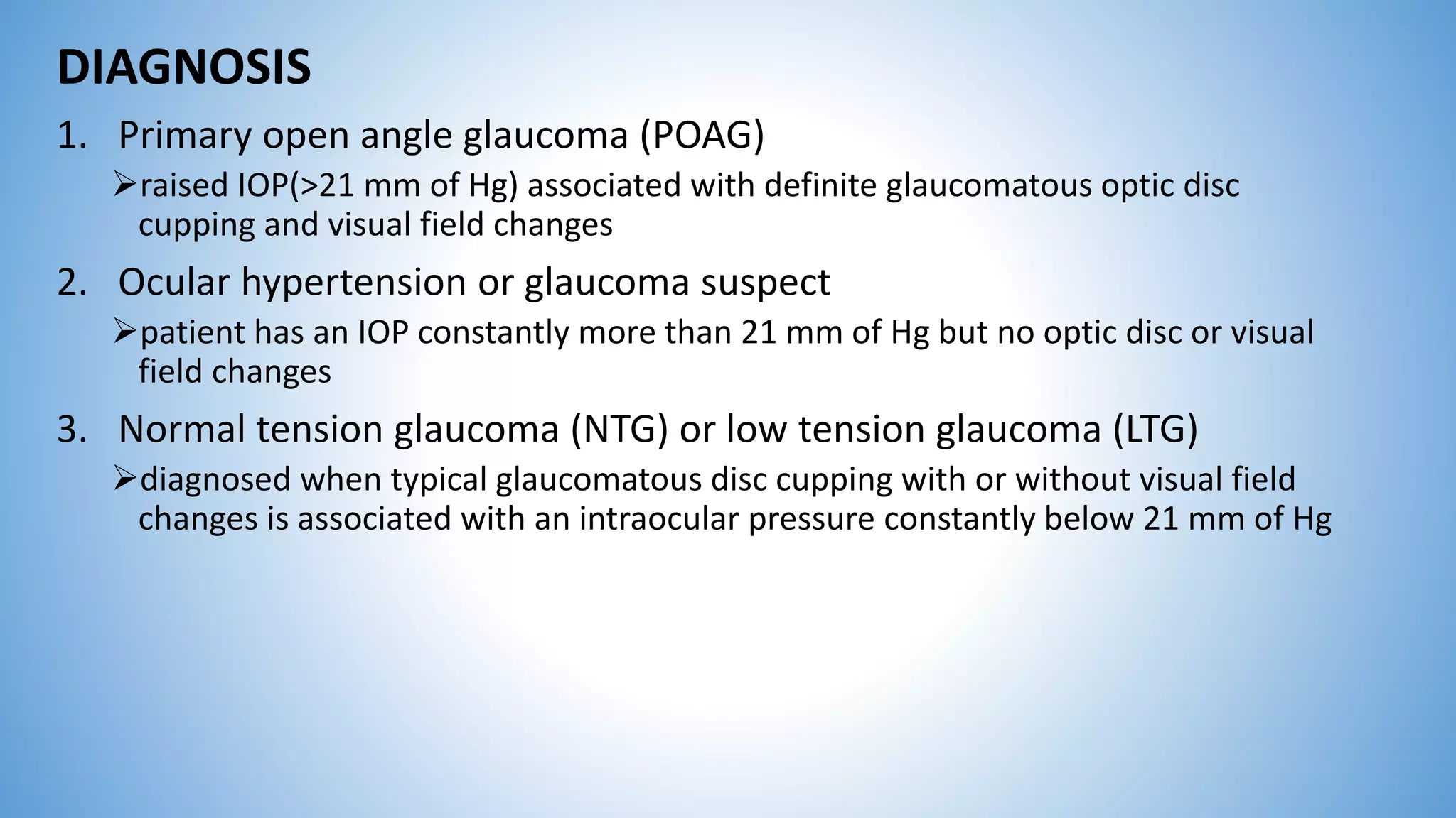 Primary open angle glaucoma | PPTX