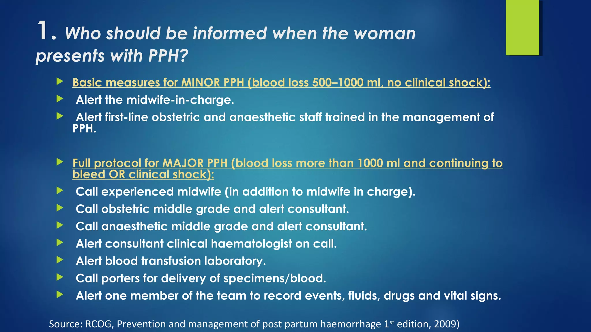 Primary post partum haemorrhage | PPT