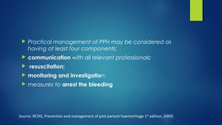 Primary post partum haemorrhage | PPT