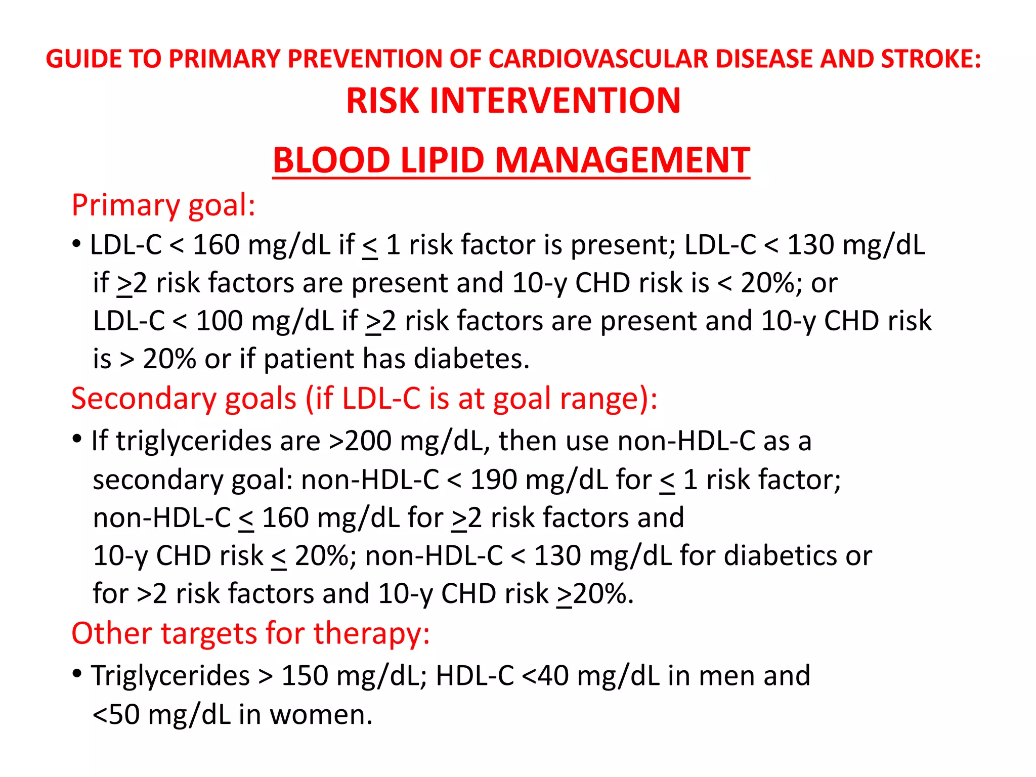 Primary prevention stroke | PPTX