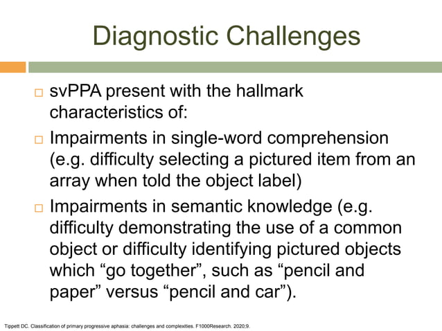 Primary Progressive Aphasia.pptx | Brain and Nervous System Disorders ...