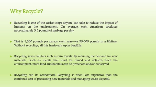 Primary recycling | PPTX | Environmental Services Industry | Industries